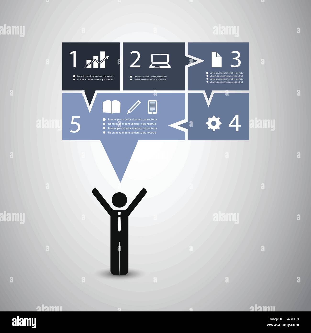 Infographic Design with Icons - Illustration in Freely Editable Vector ...