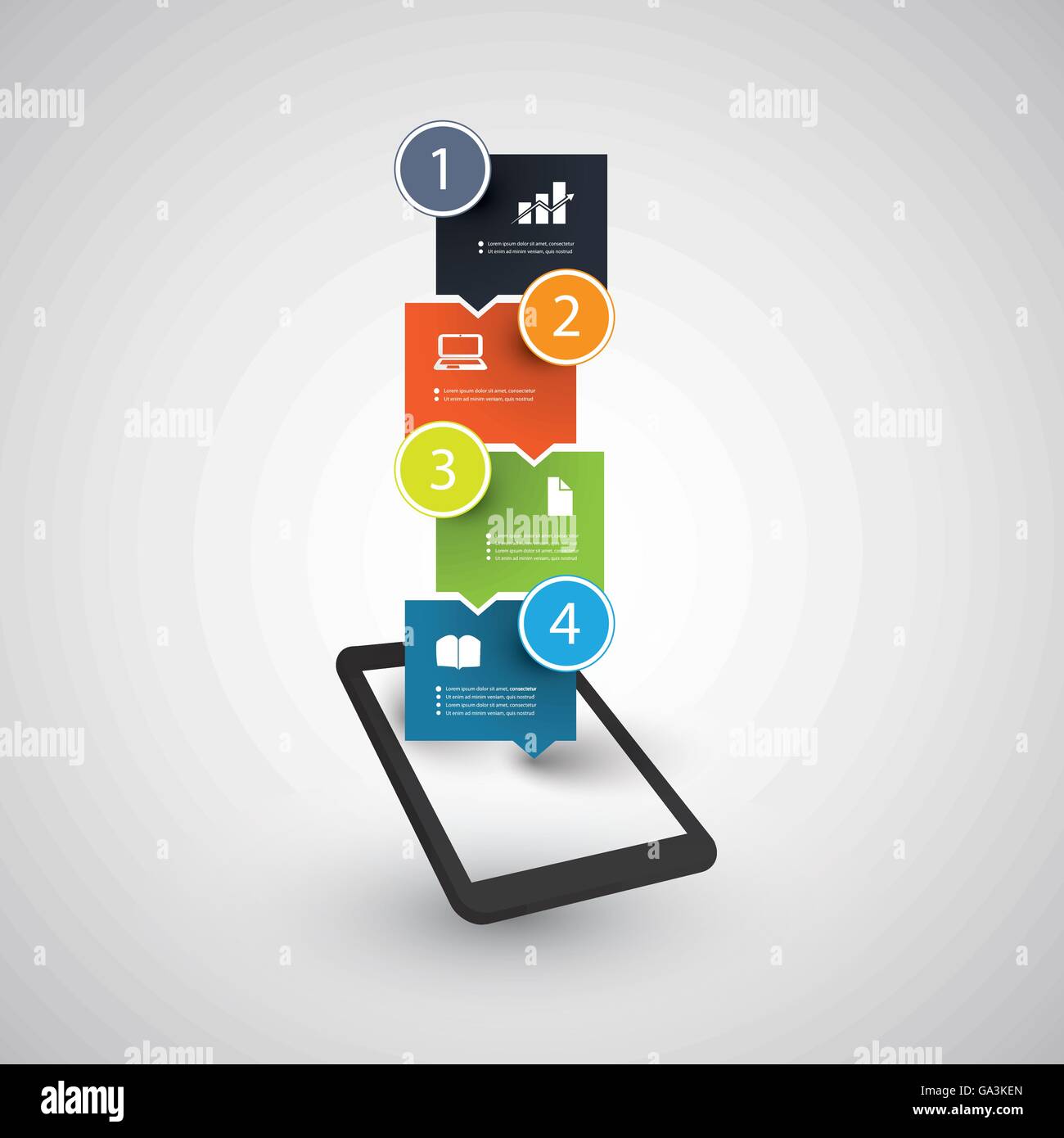 Infographic Design with Icons - Tablet and Mobile Phone Trends Concept ...