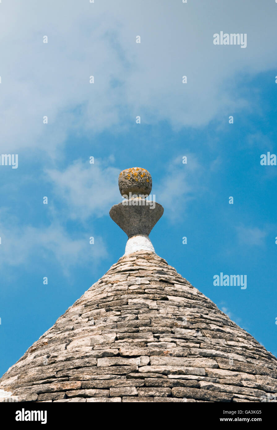 Trullo, traditional Apulian stone dwelling with conical roof and ...