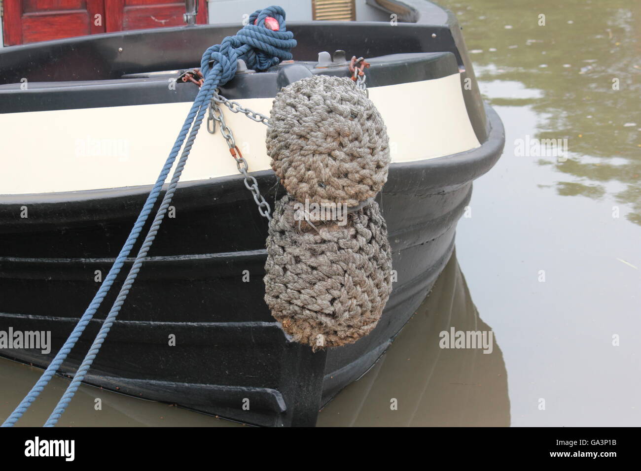 Barge or narrow boat on the canal Stock Photo - Alamy