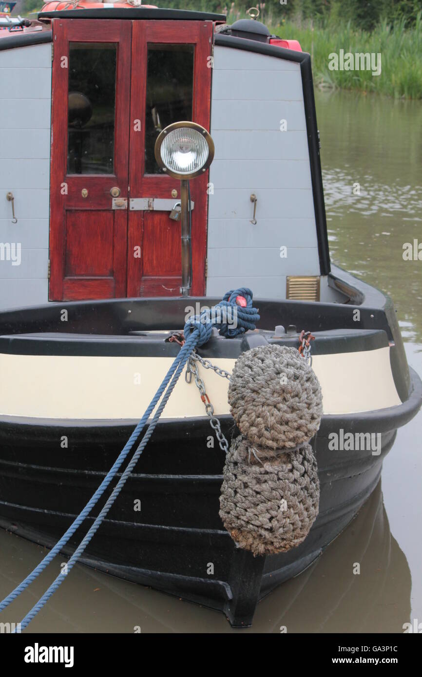 Barge or narrow boat on the canal Stock Photo - Alamy
