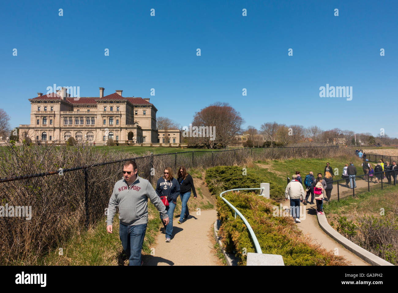 cliff walk trail Newport Rhode Island Stock Photo - Alamy