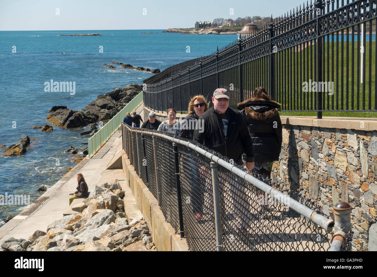 cliff walk trail Newport Rhode Island Stock Photo - Alamy