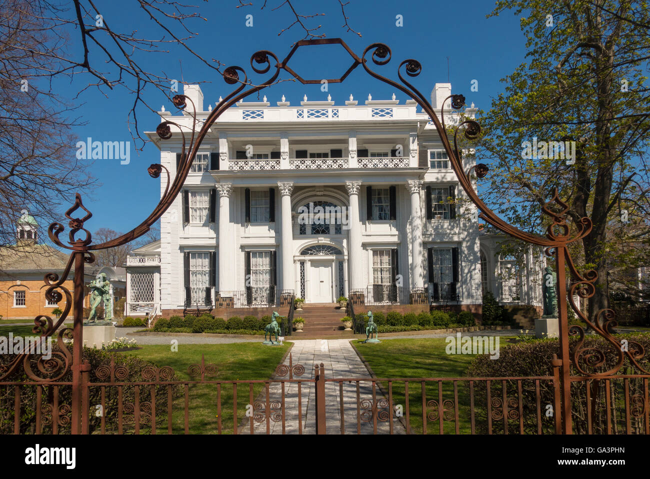 Linden place historic museum Bristol Rhode Island Stock Photo - Alamy
