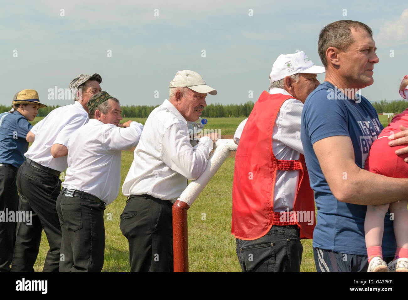 People watching a sporting event horse racing as spectators Stock Photo ...