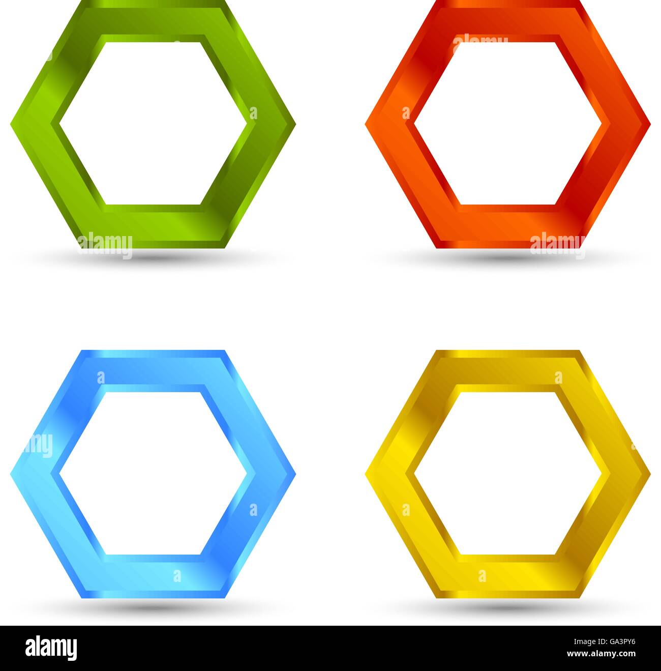Hexagon media hi-res stock photography and images - Alamy