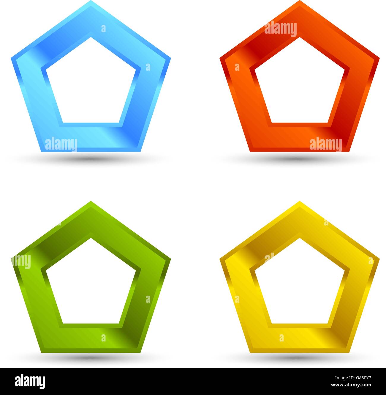 Pentagone shapes set Stock Vector Image & Art - Alamy