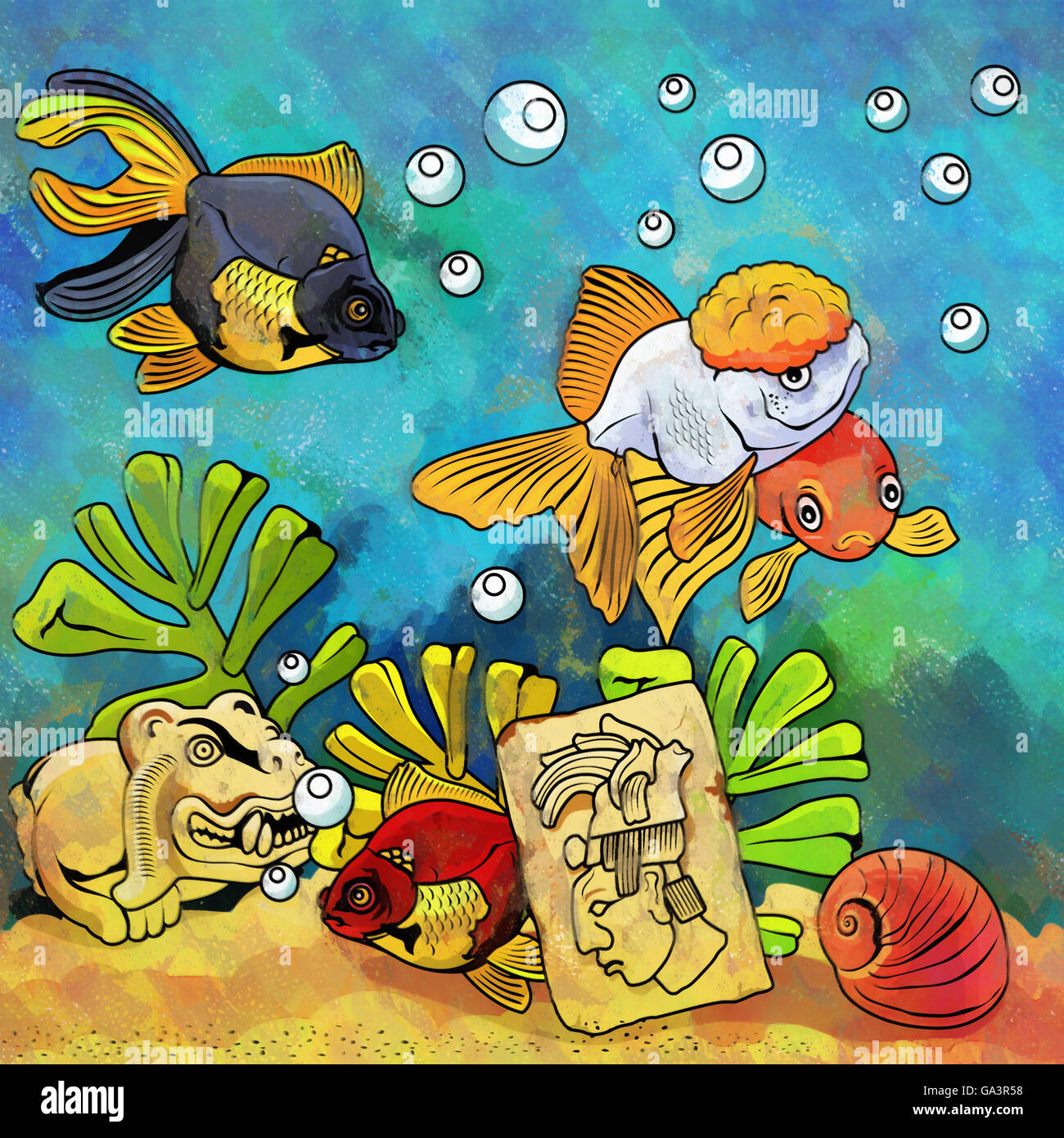 Colorful Aquarium Fishes Stock Photo - Alamy