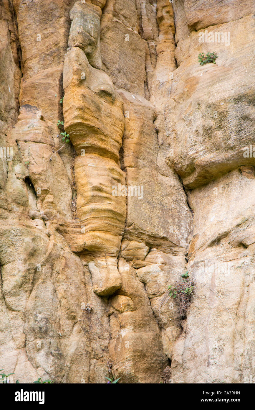 Sandstone rocks in clos-up showing shape and texture Stock Photo - Alamy