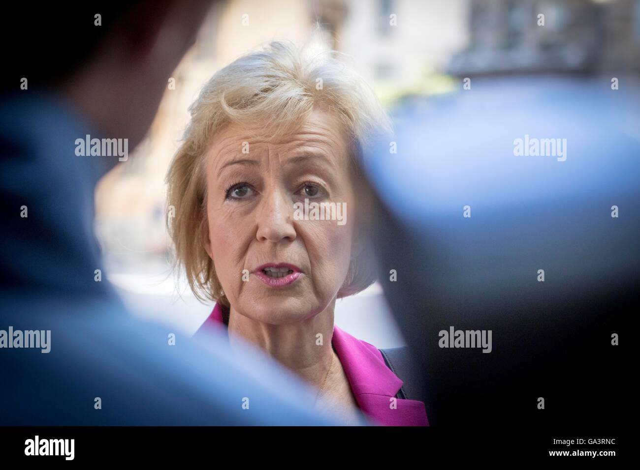 Andrea Leadsom arrives at BBC Broadcasting House in London to appear on ...
