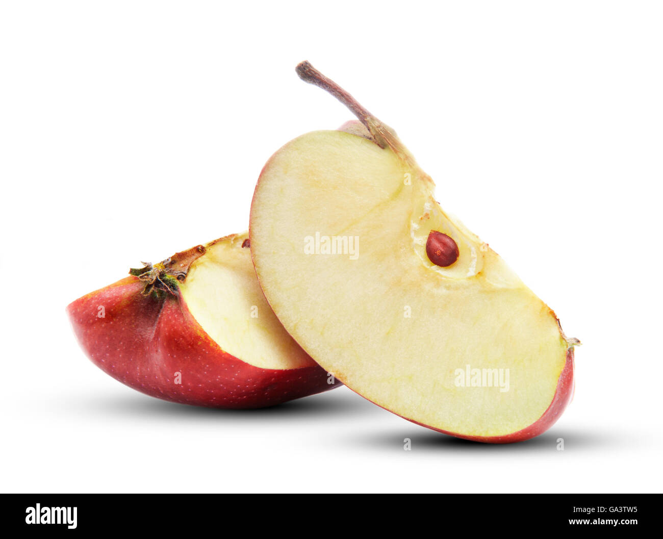 Apple Slices Isolated on White Background Stock Photo - Alamy