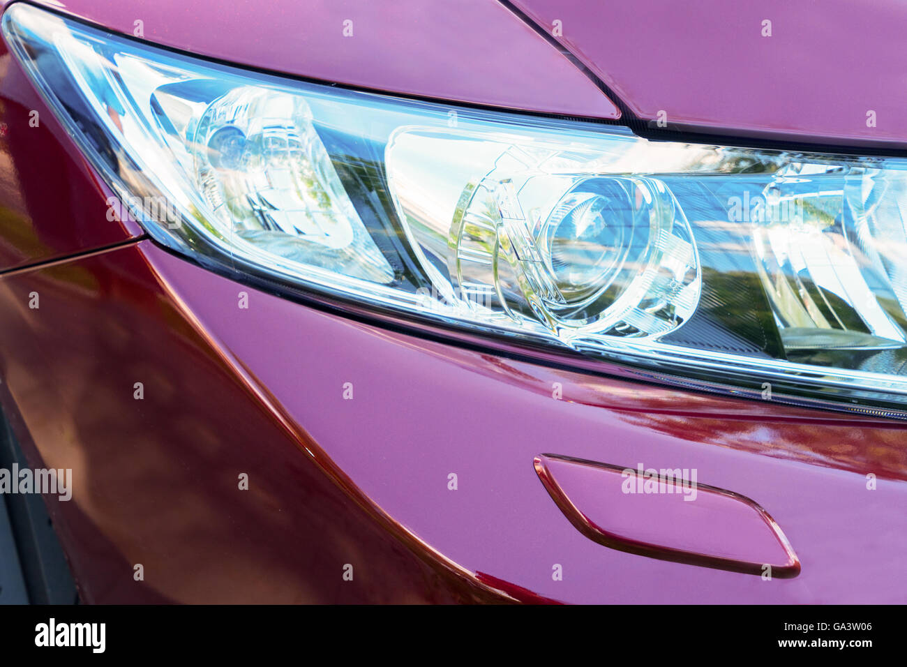 red car headlights Stock Photo - Alamy
