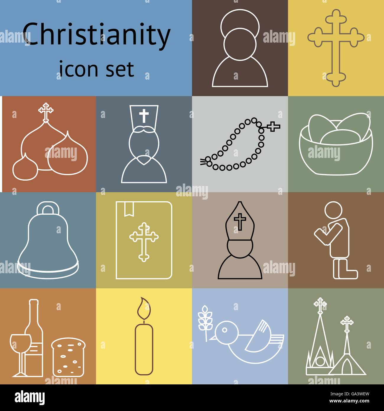 Jesus Christ,Vector icons set Stock Vector Image & Art - Alamy