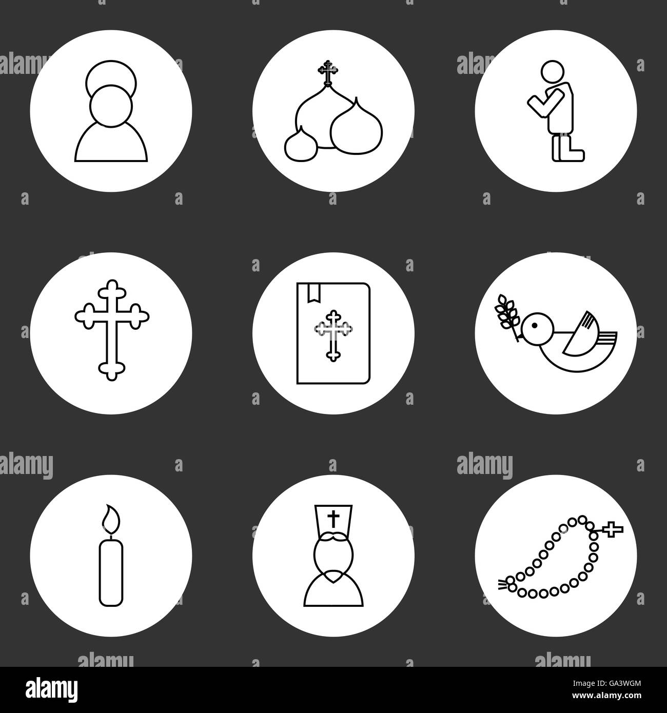 Jesus Christ,Vector icons set Stock Vector Image & Art - Alamy