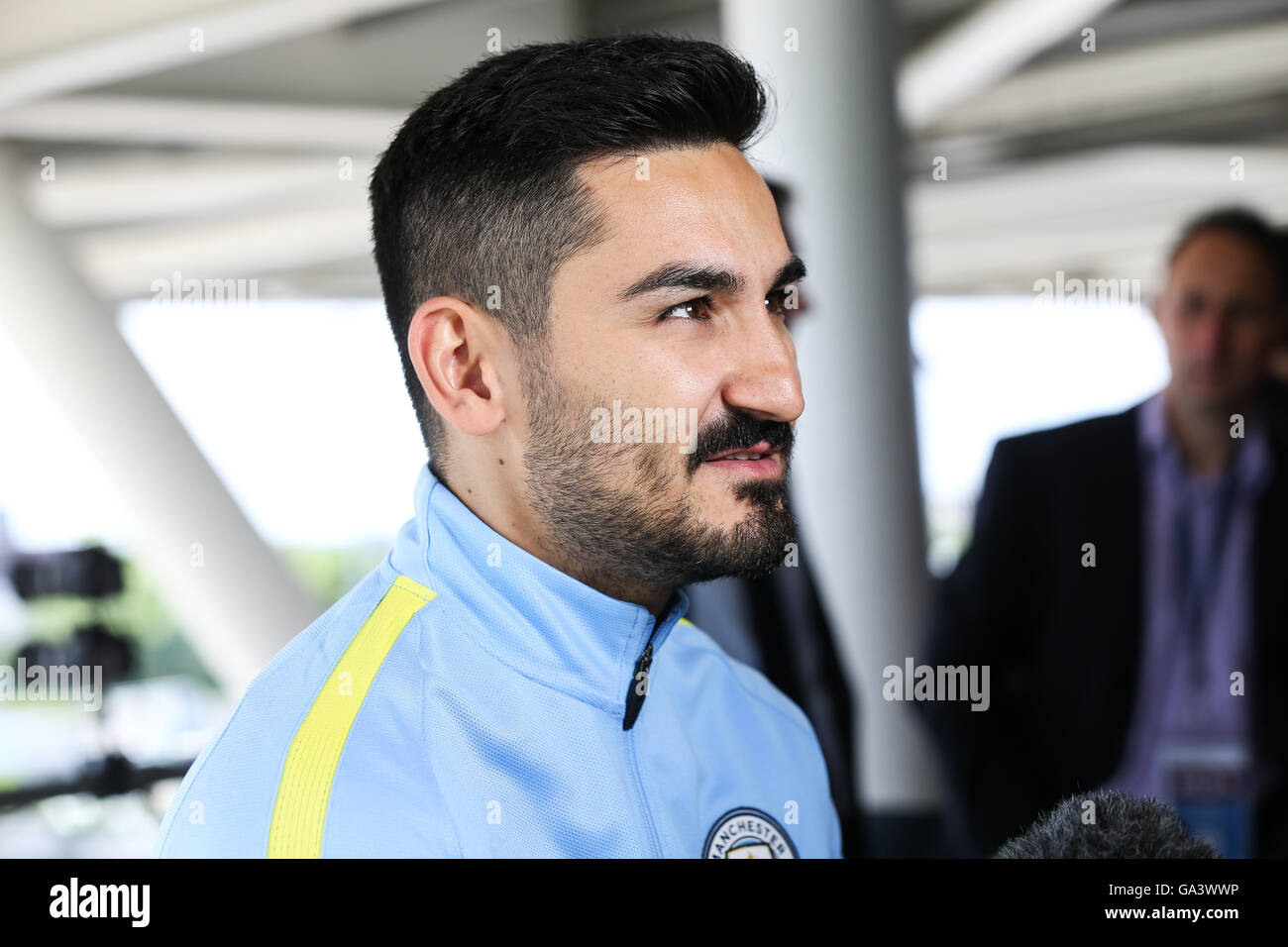 Manchester City's new signing at the Etihad Stadium, Manchester Stock ...