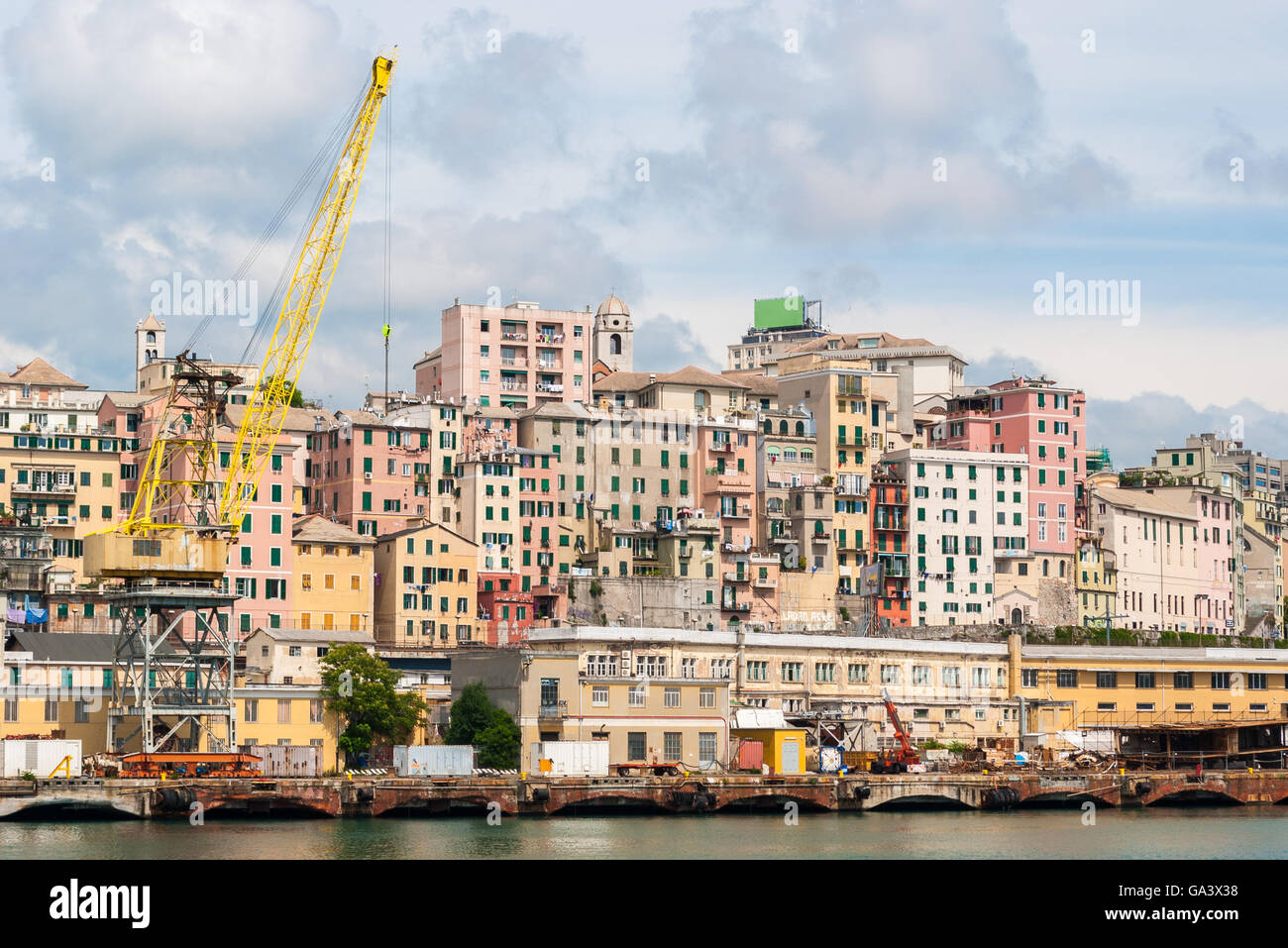 Historic city center of Genoa seen from the sea Stock Photo - Alamy
