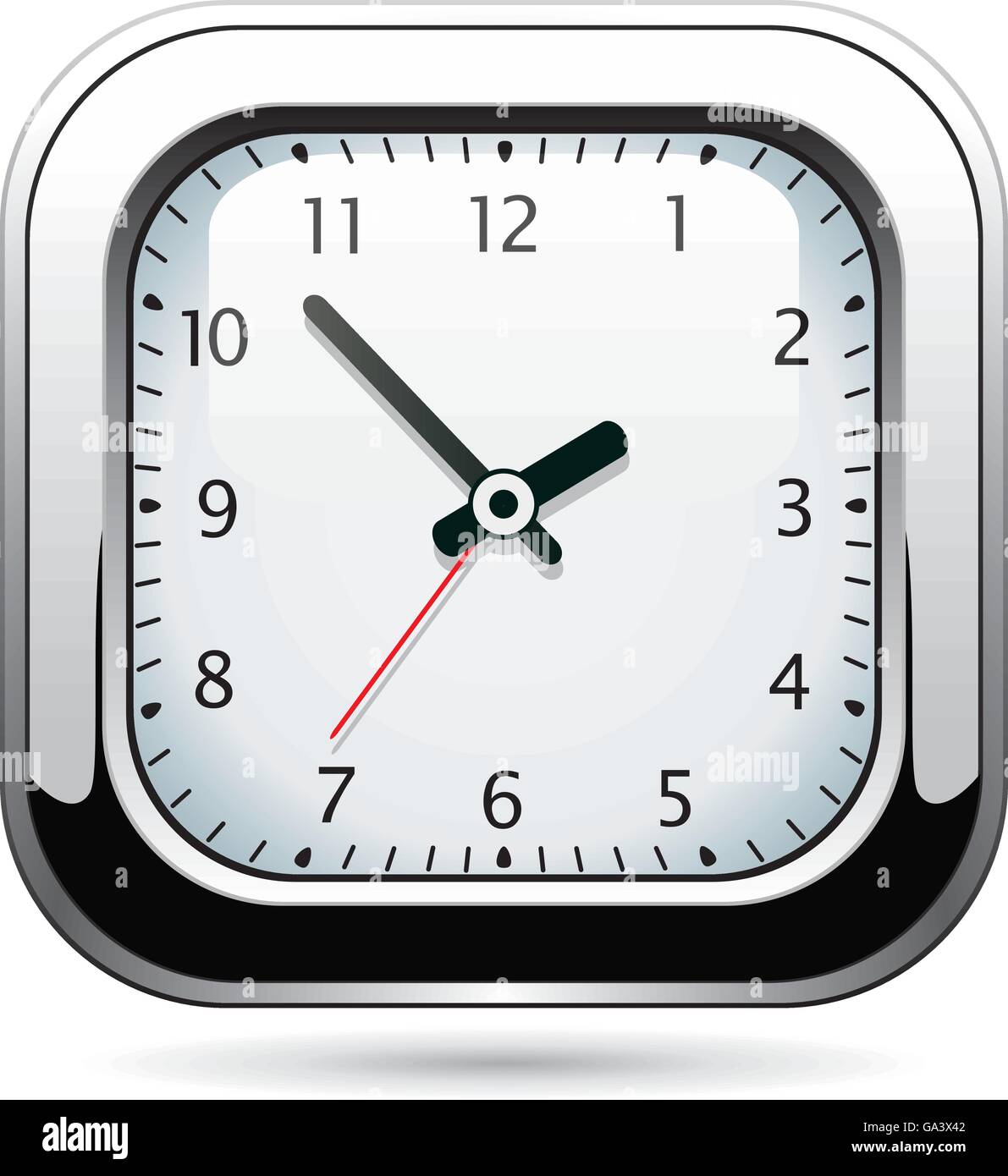 vector silver clock Stock Vector Image & Art - Alamy