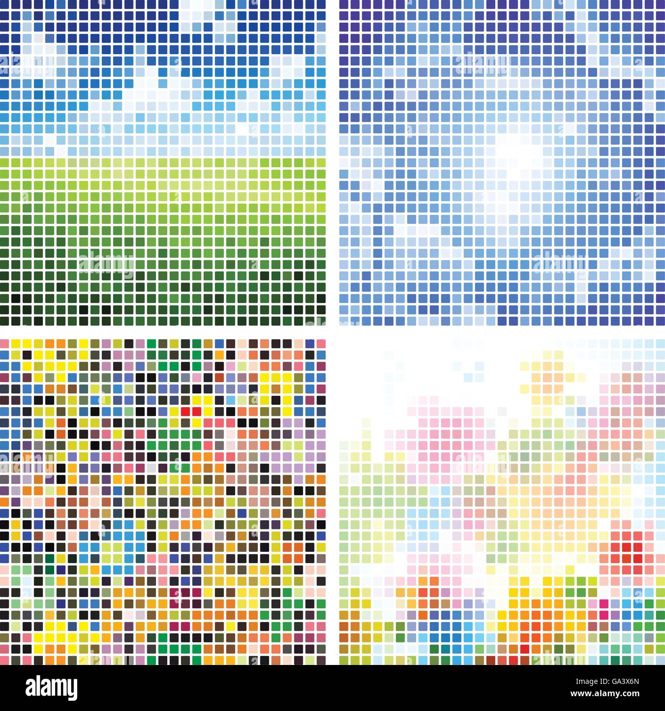 vector set of abstract colorful tile backgrounds Stock Vector Image ...