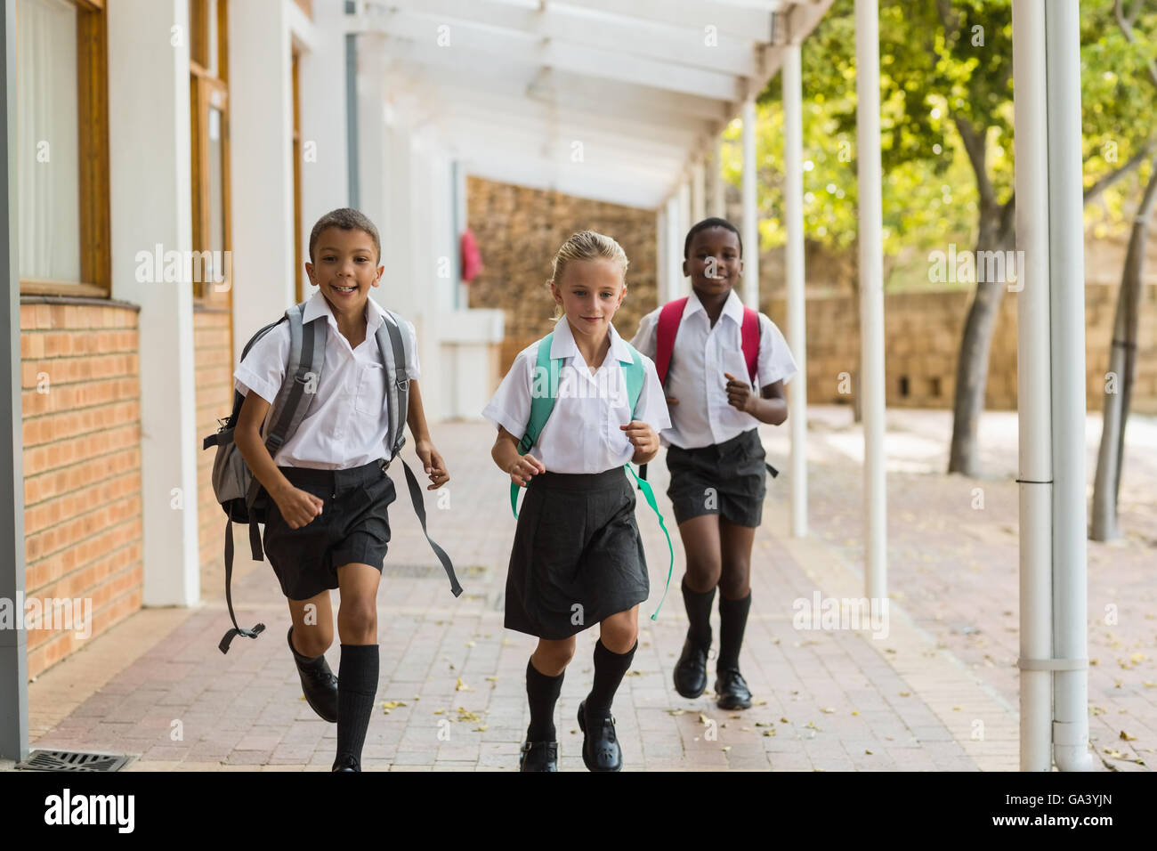 Student Running To Class