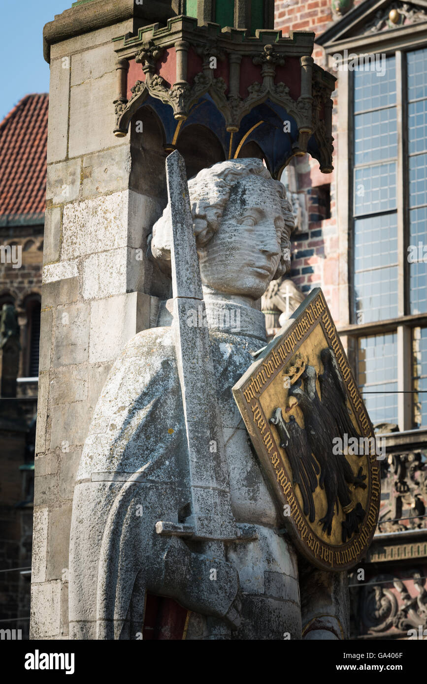 Bremen, Roland Statue Stock Photo - Alamy