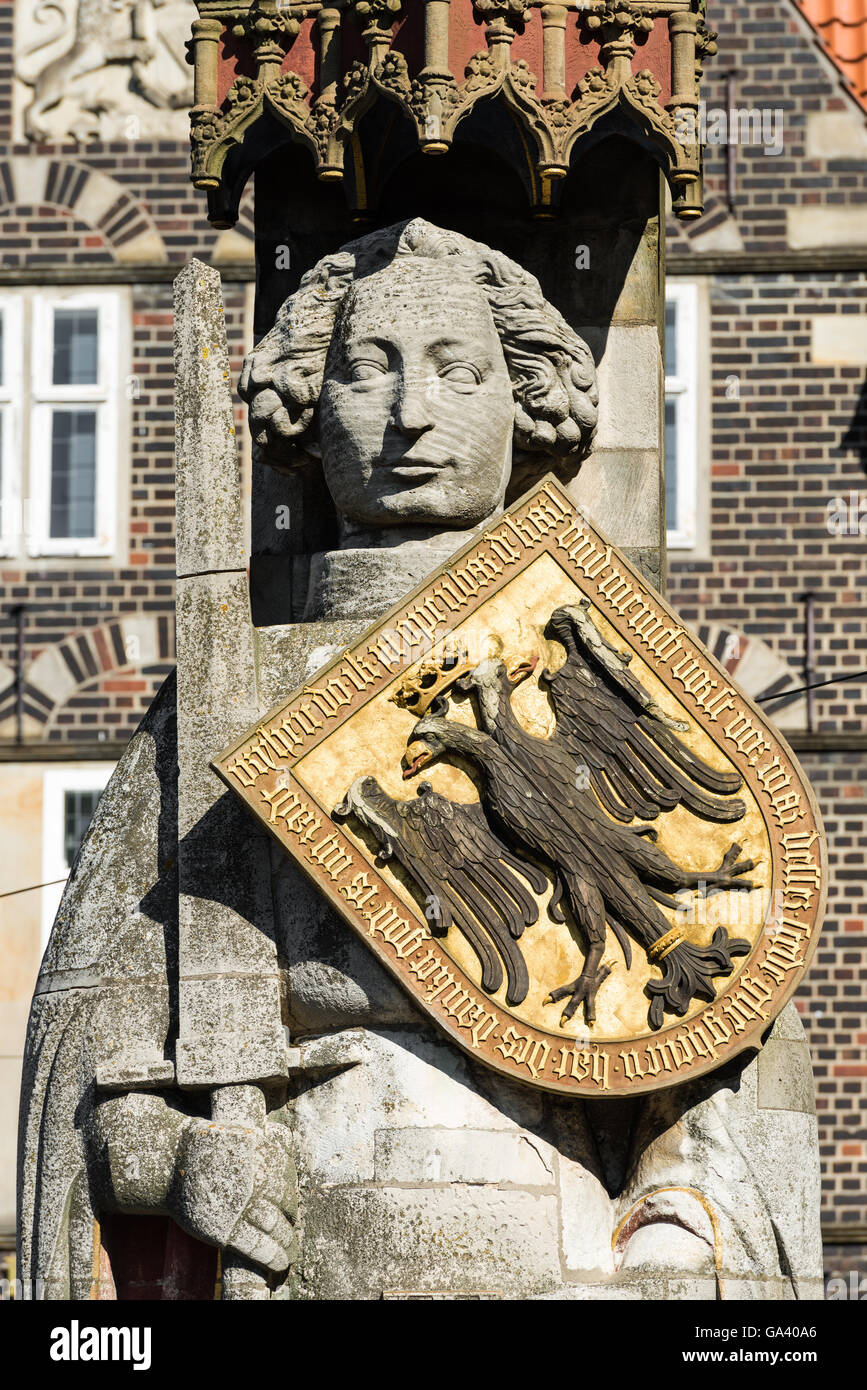Bremen, Roland Statue Stock Photo - Alamy