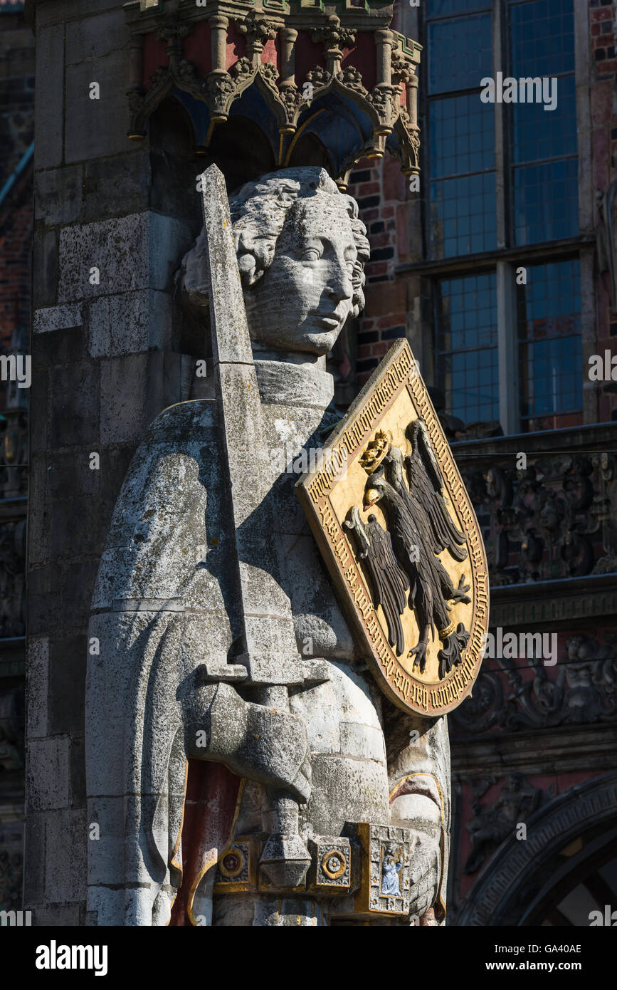 Bremen, Roland Statue Stock Photo - Alamy