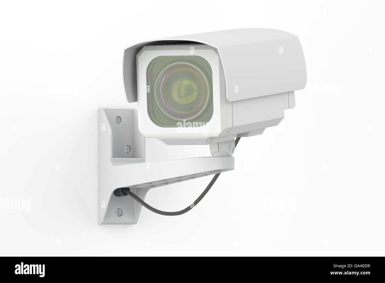 Security surveillance camera, 3D rendering isolated on white background ...