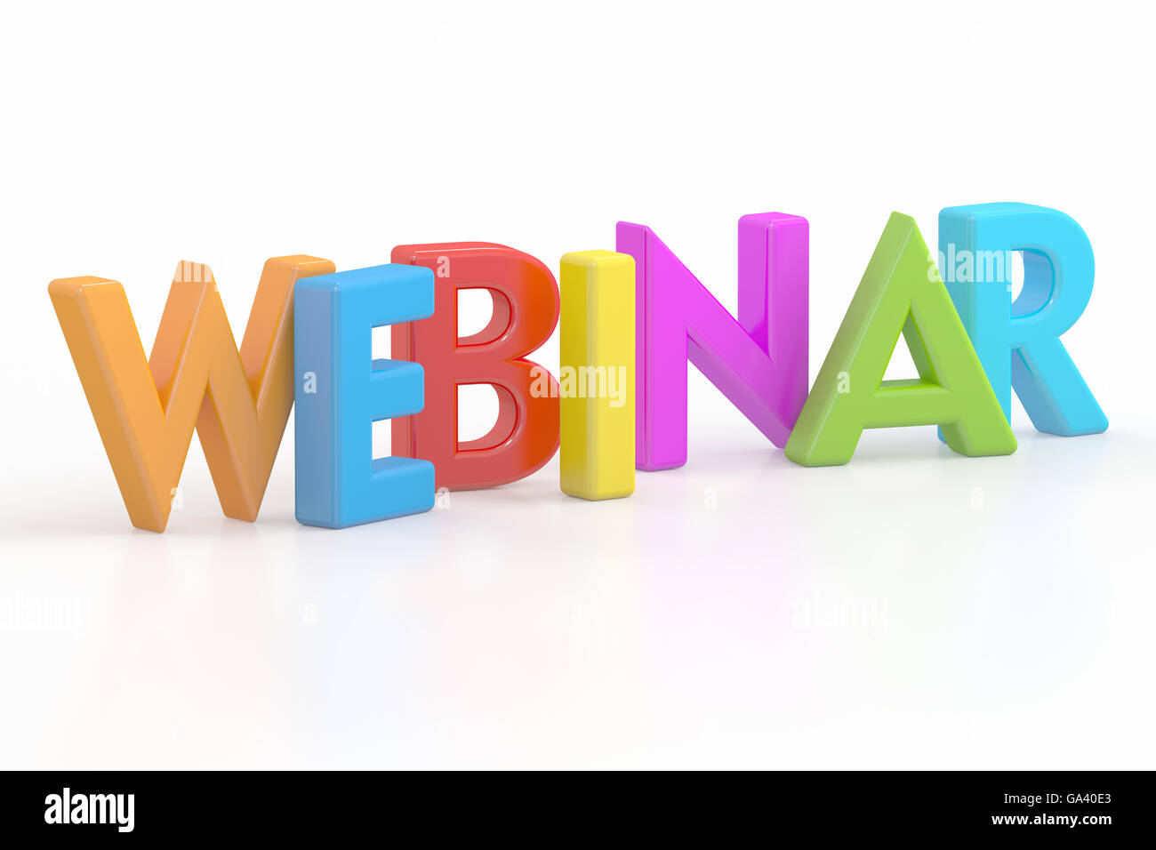 Webinar concept, 3D rendering isolated on white background Stock Photo ...