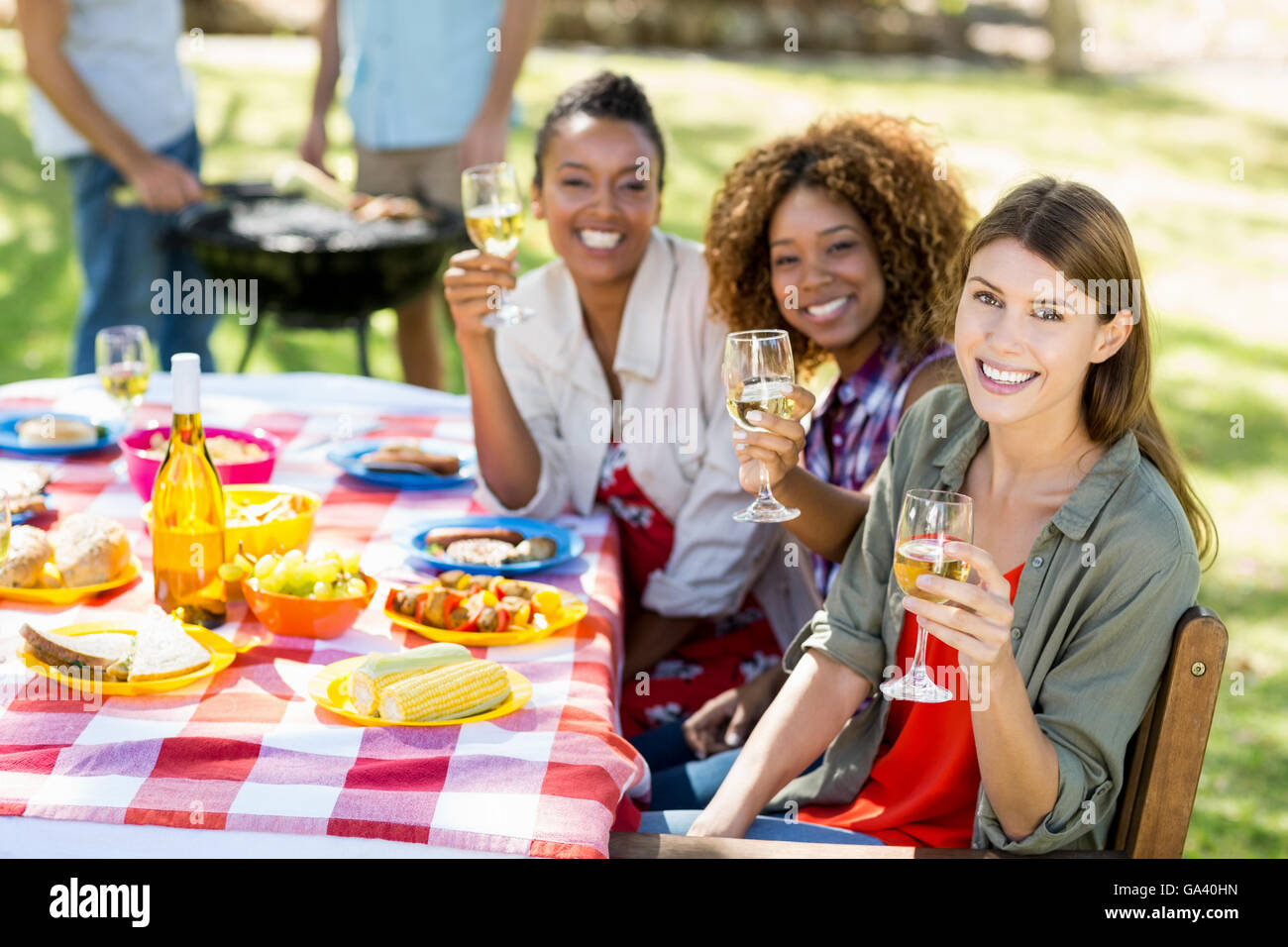 Friends having breakfast together Stock Photo - Alamy