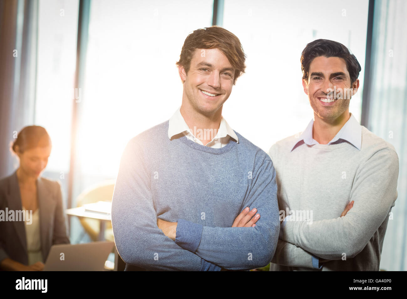 Portrait of men smiling Stock Photo - Alamy