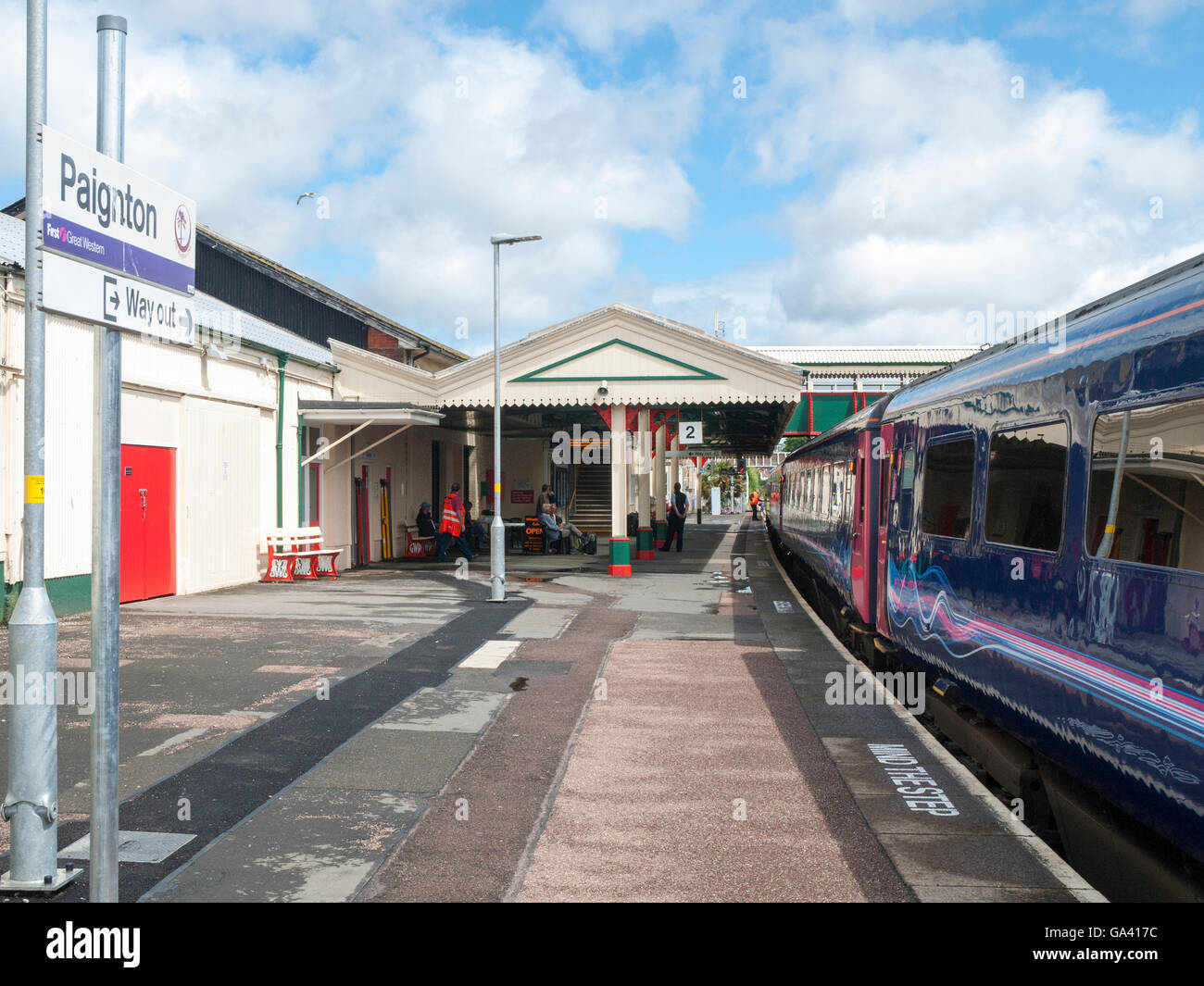 Railway station in Paignton Devon UK Stock Photo - Alamy