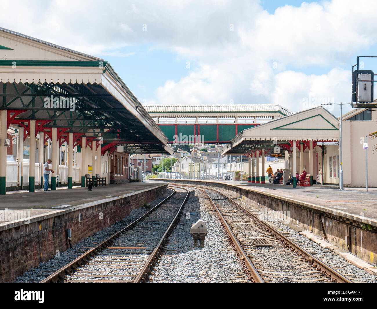 Railway station in Paignton Devon UK Stock Photo - Alamy