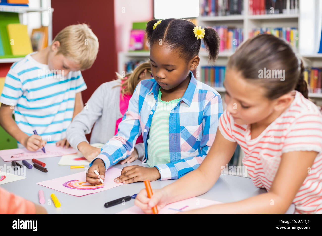 Kids drawing in paper Stock Photo - Alamy