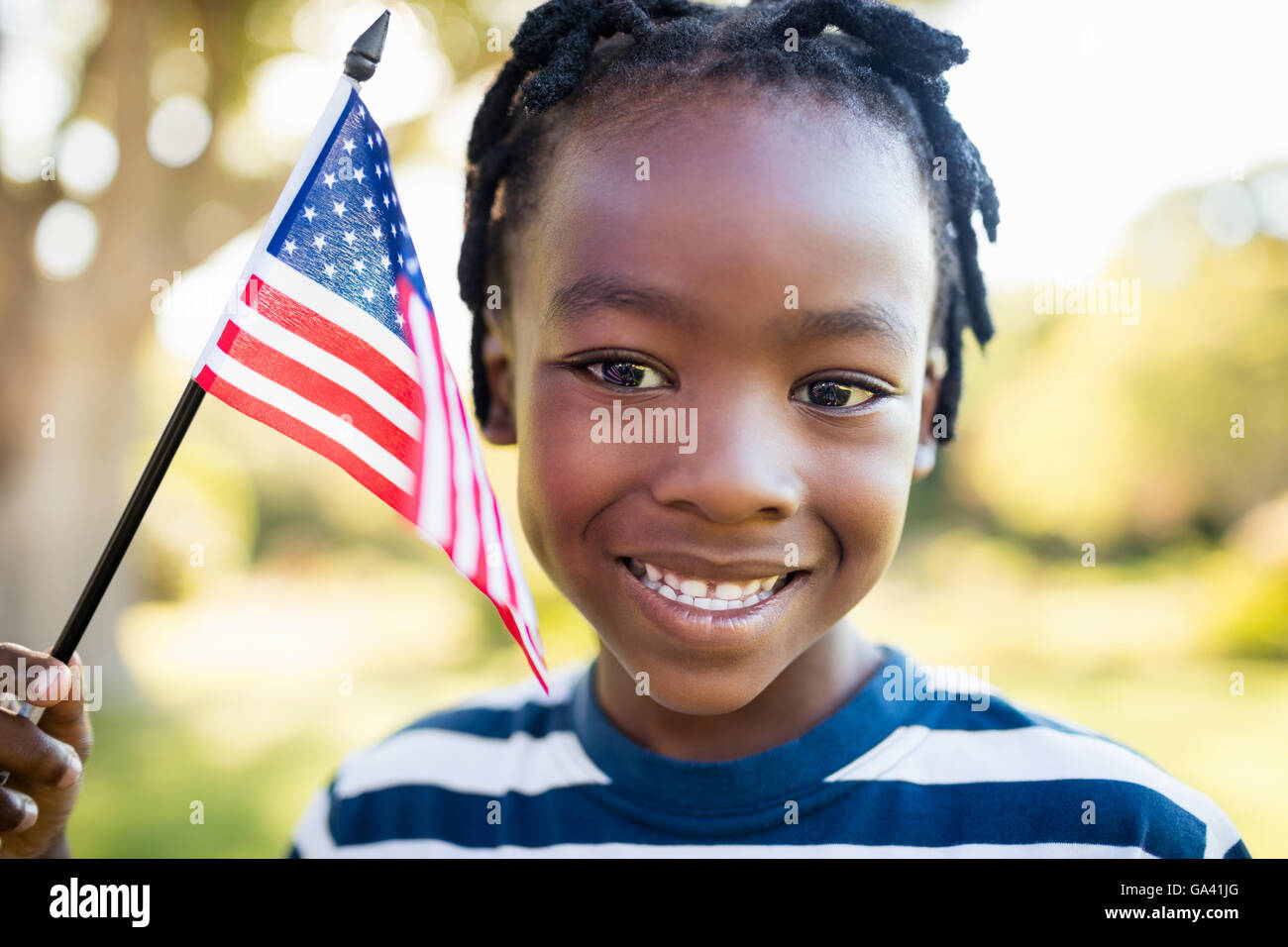 Child Holding Flag