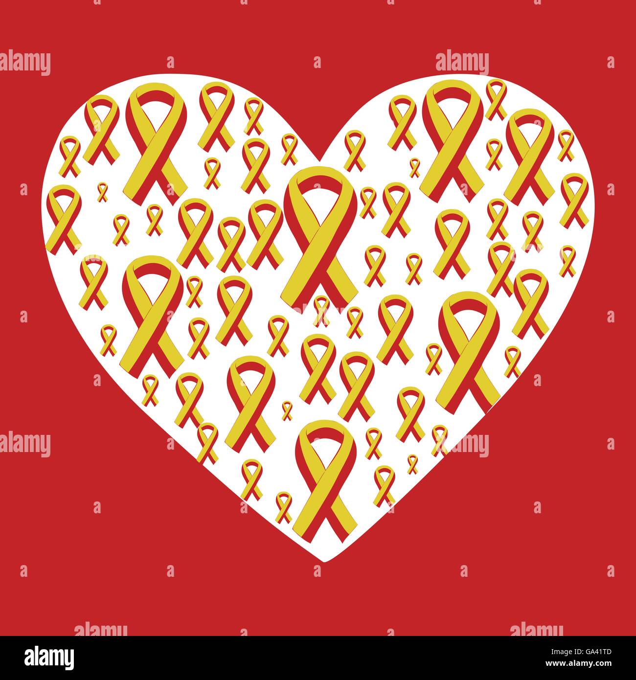 World Hepatitis Day 28 July yellow red ribbon Stock Vector Image & Art ...