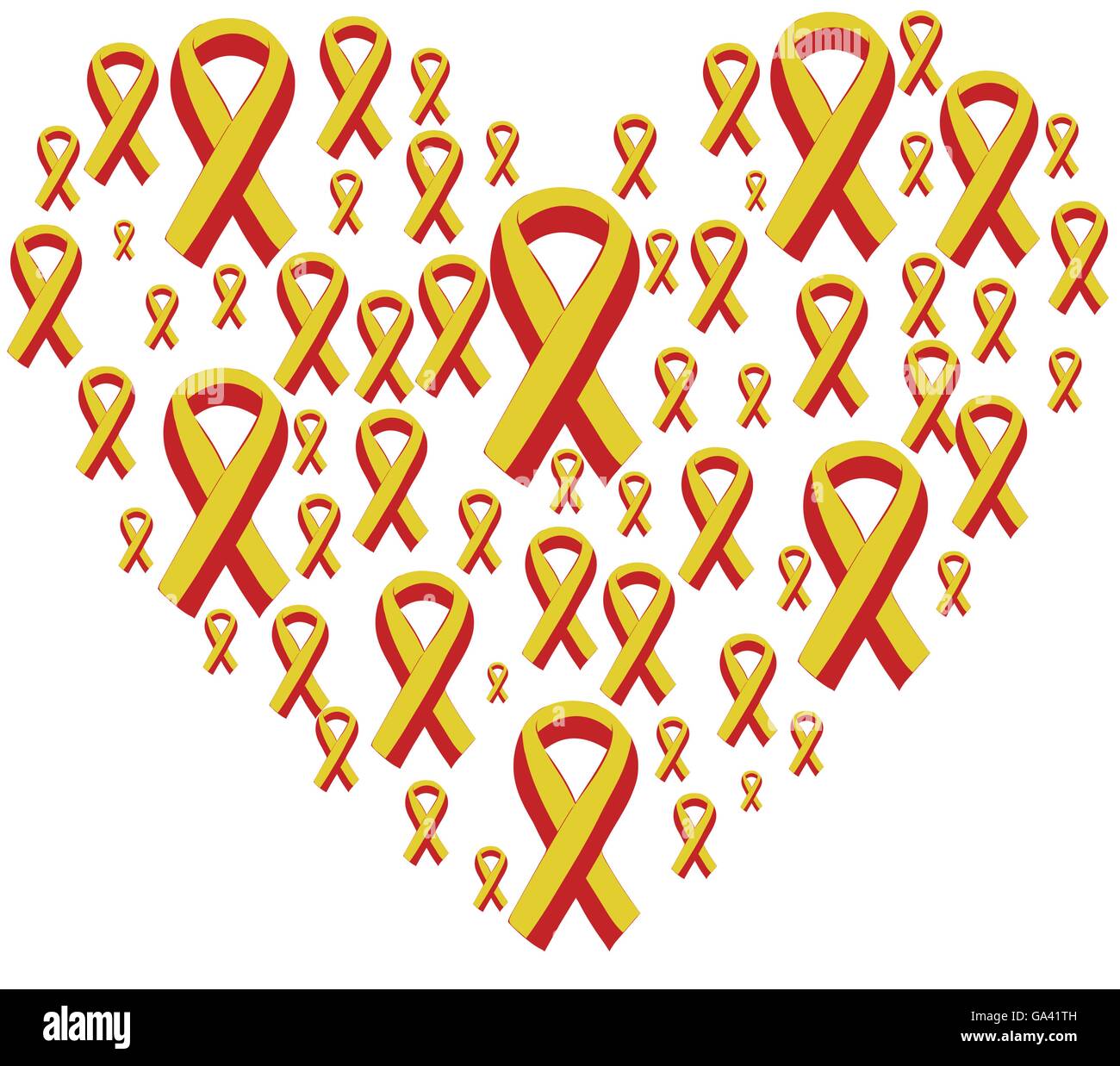 World Hepatitis Day 28 July yellow red ribbon Stock Vector Image & Art ...