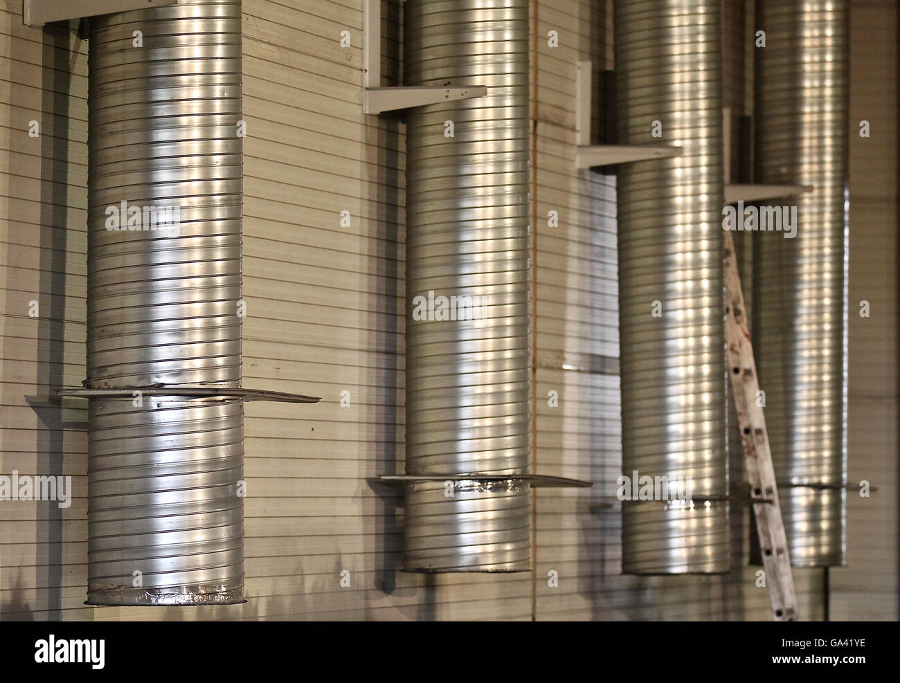 ducts as elements of a powerful industrial ventilation system Stock ...