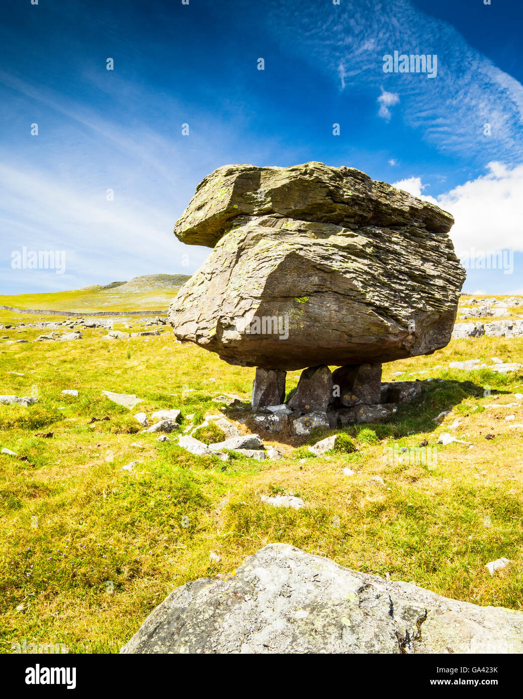 Norber Erratics in the Yorkshire Dales Stock Photo - Alamy
