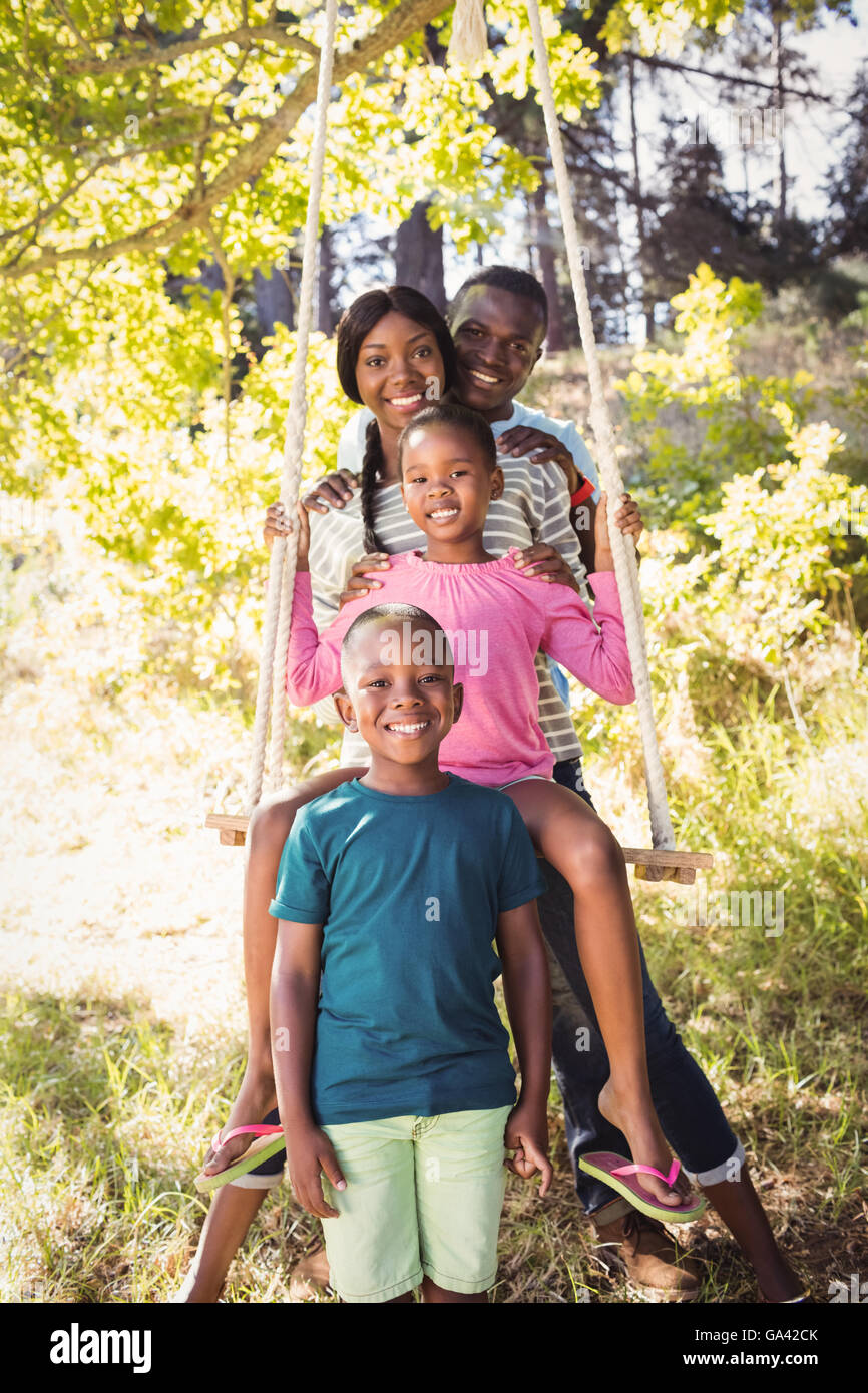 Happy family posing together Stock Photo - Alamy