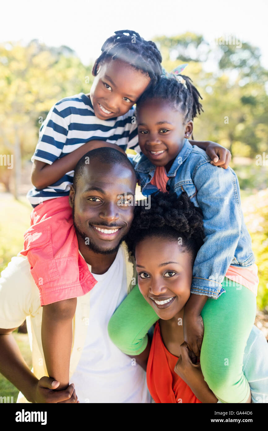 Happy family posing together Stock Photo - Alamy
