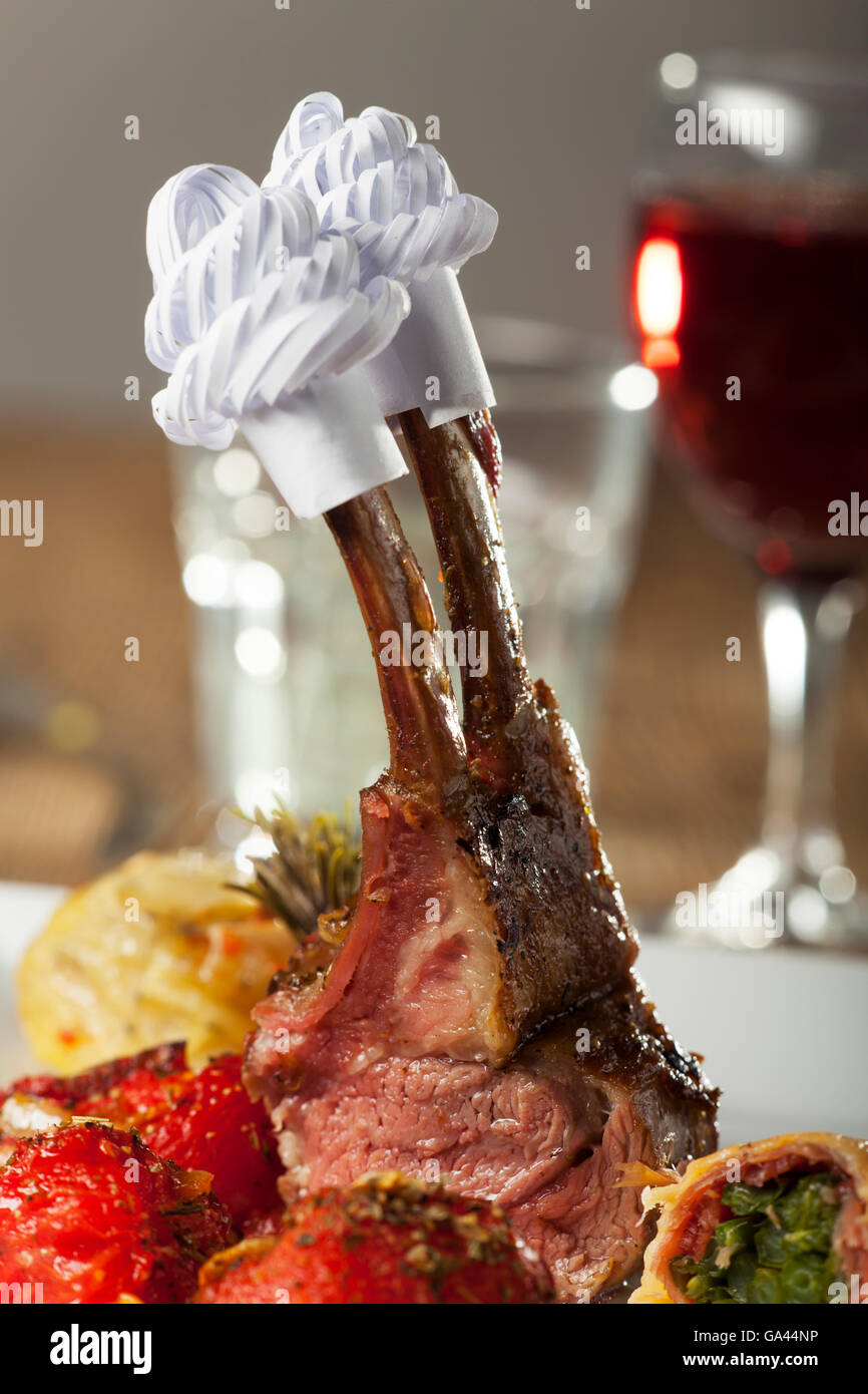 Elegant plate roasted lamb hi-res stock photography and images - Alamy