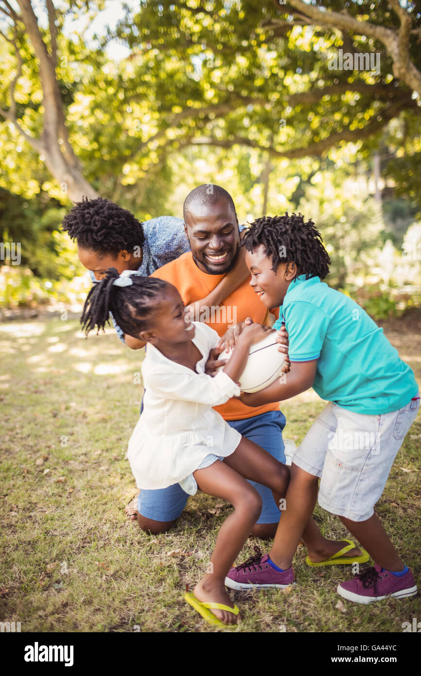 Happy family having fun Stock Photo - Alamy