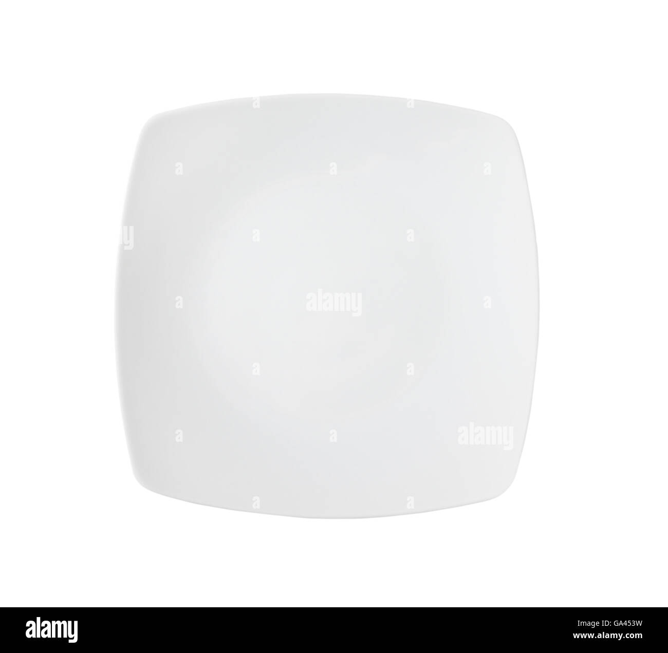 white square dinner plate without rim Stock Photo - Alamy