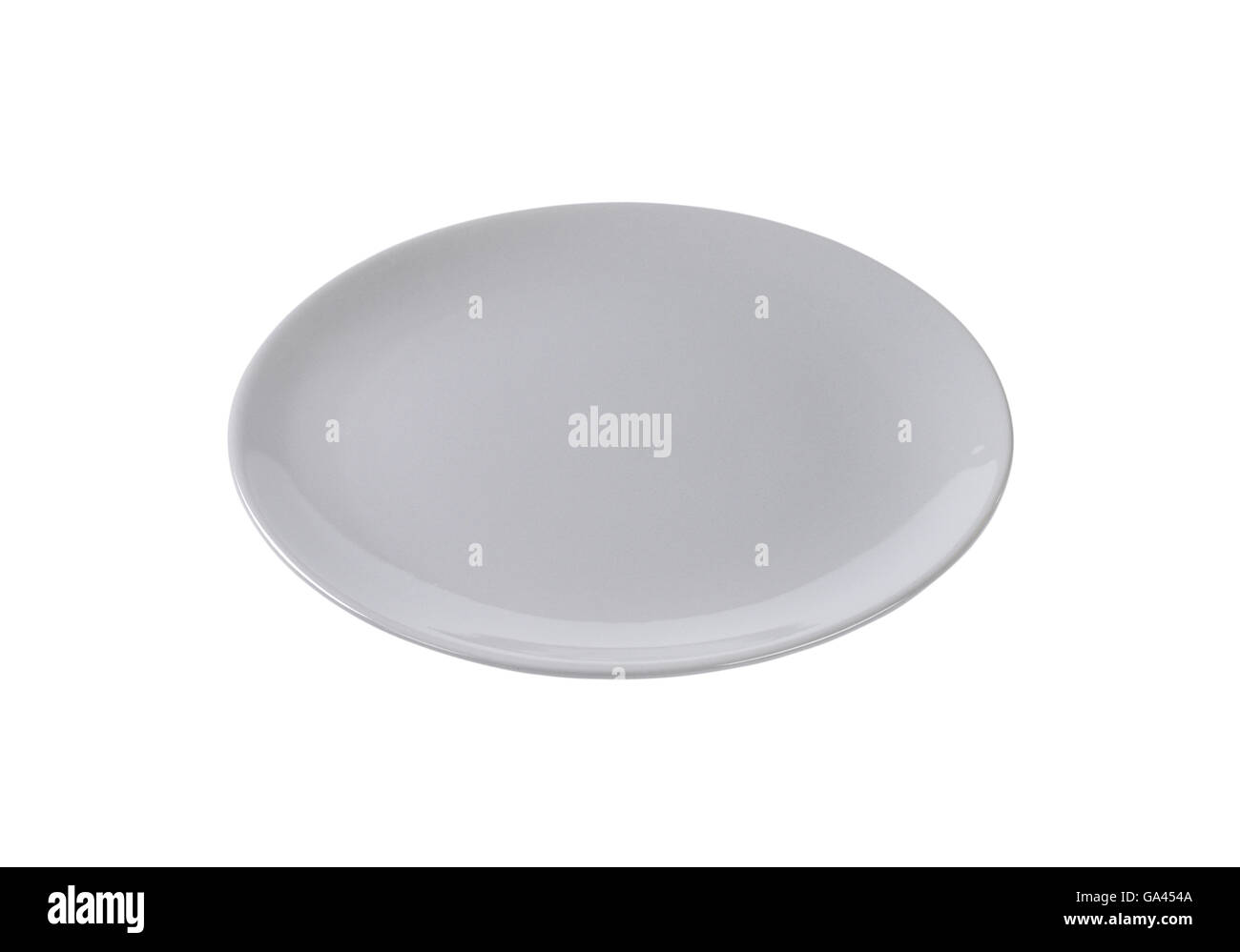 Round flat gray dinner plate without rim Stock Photo - Alamy