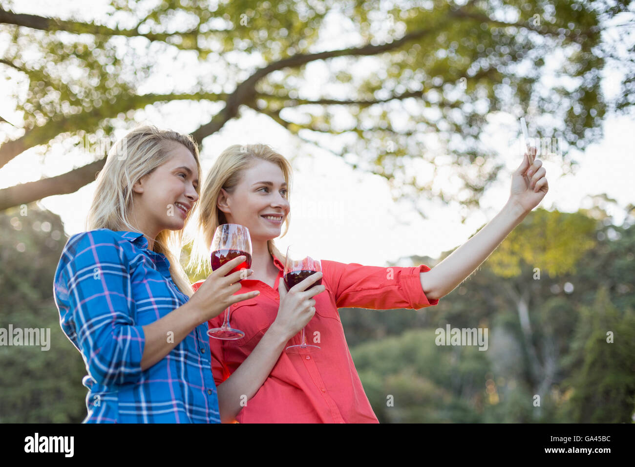 Women mobile selfie hi-res stock photography and images - Alamy