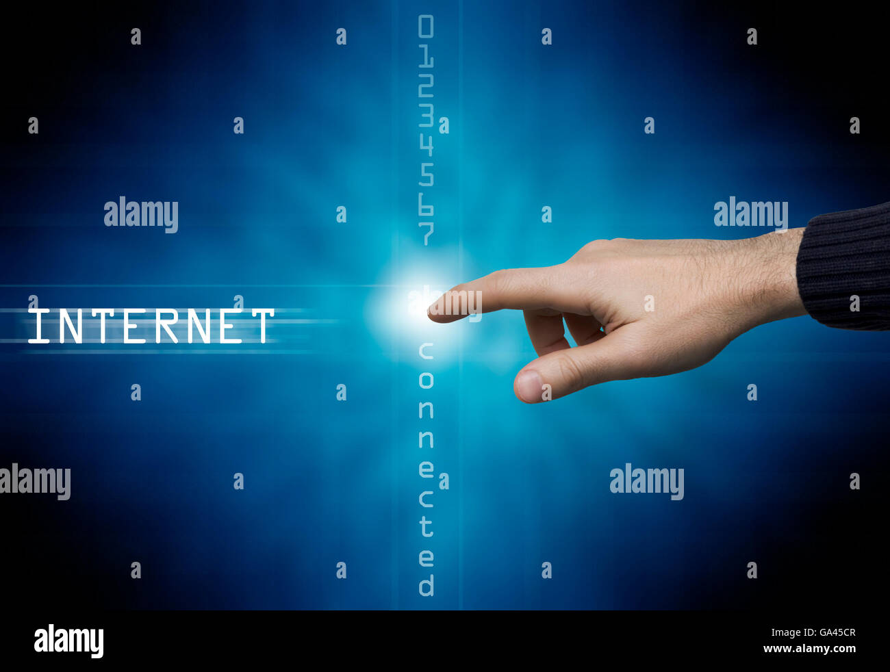 Internet connection blue hi-res stock photography and images - Alamy