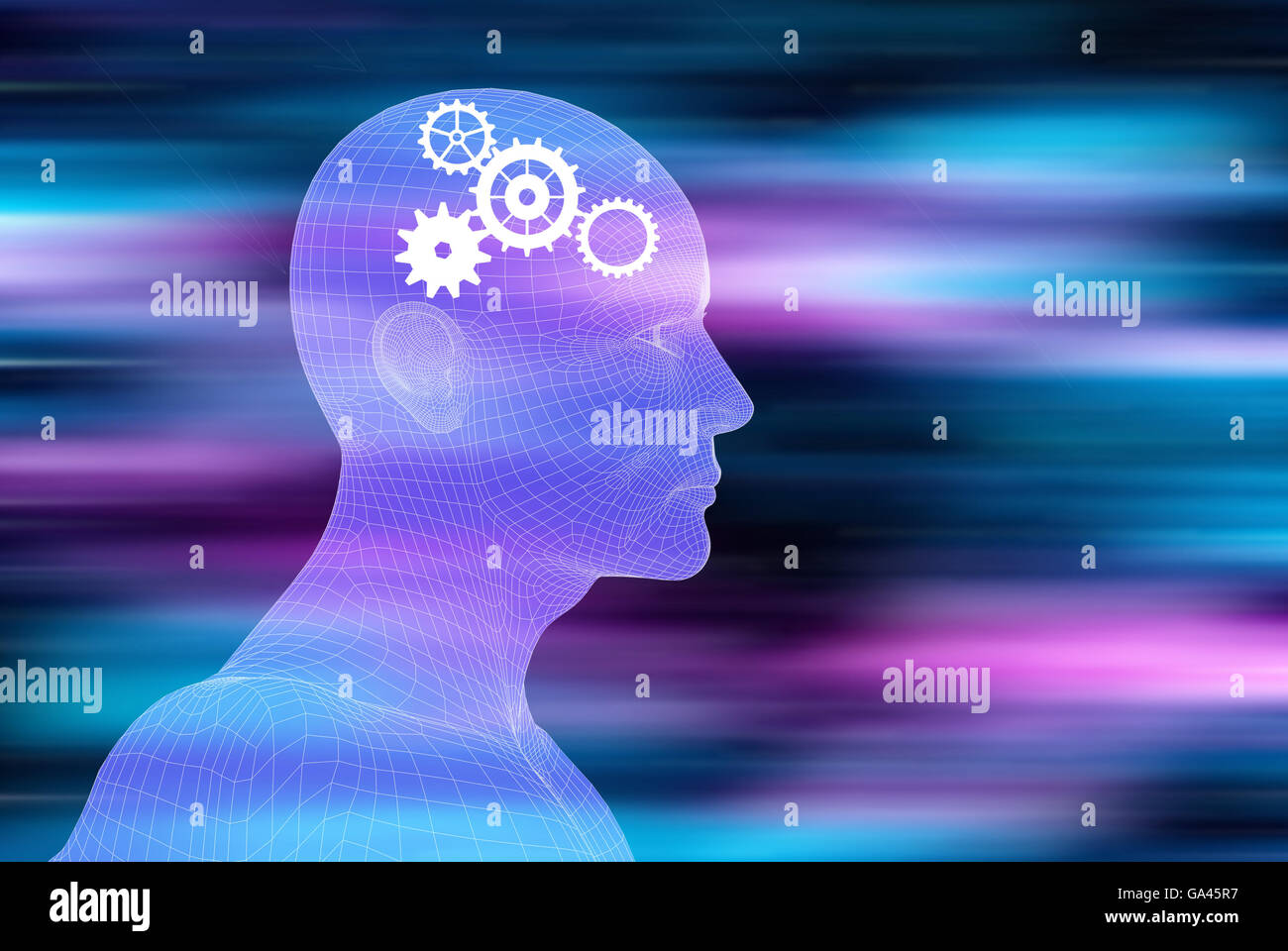 Cogs brain hi-res stock photography and images - Alamy