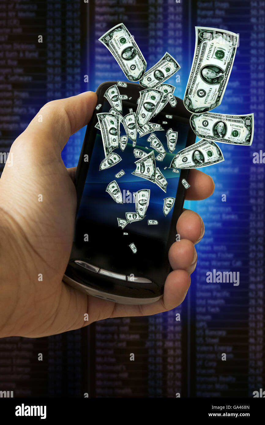 concept for investing in stock market using smartphones Stock Photo - Alamy