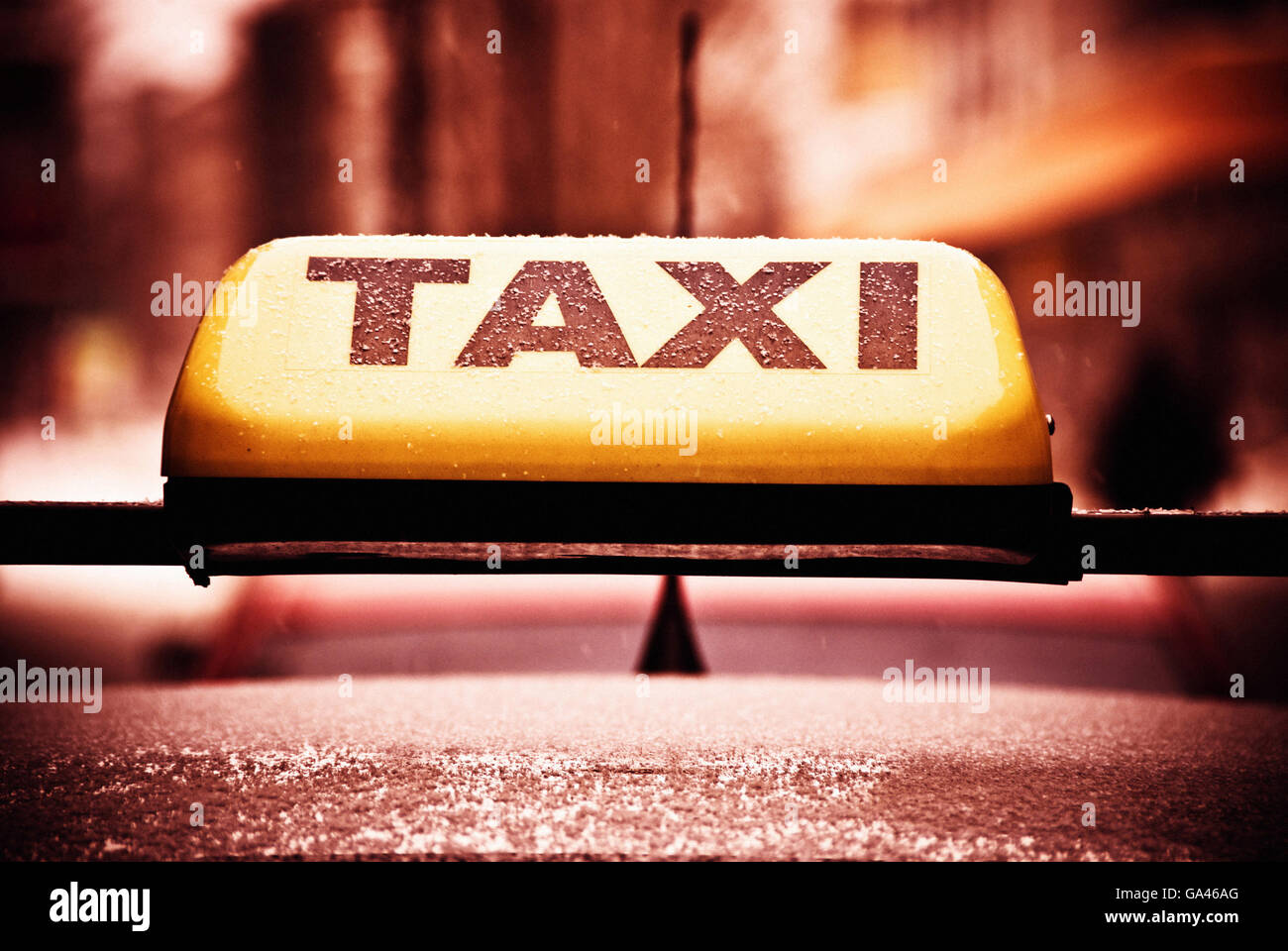taxi cab sign Stock Photo - Alamy