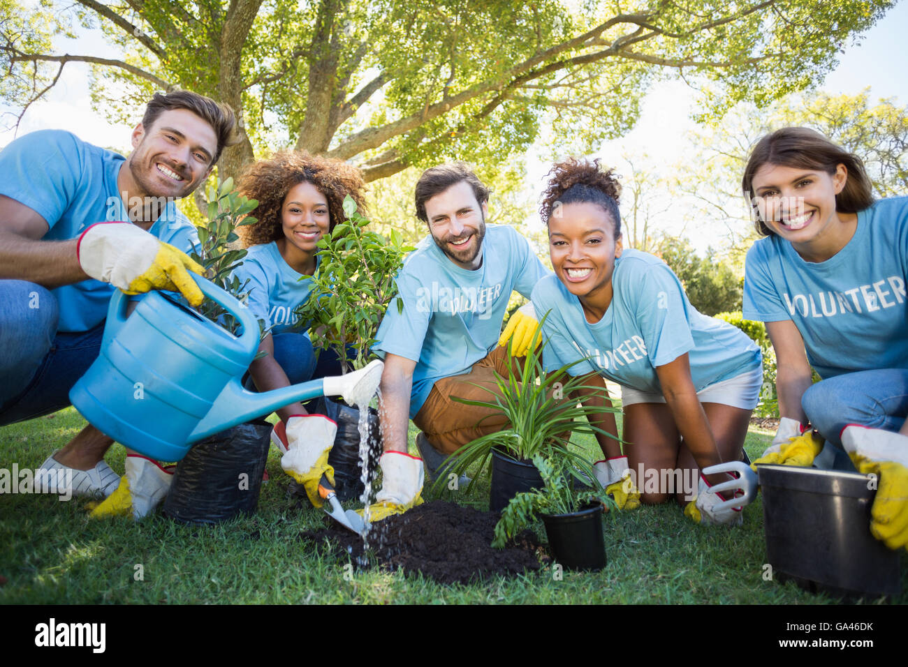 Group planting hi-res stock photography and images - Alamy
